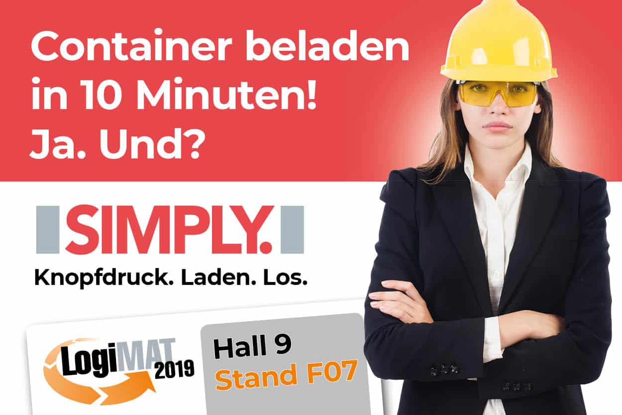 SIMPLY. Now also as a hot spot. At LogiMAT, Hall 9, Booth F07 - SIMPLY. Logistic Systems GmbH